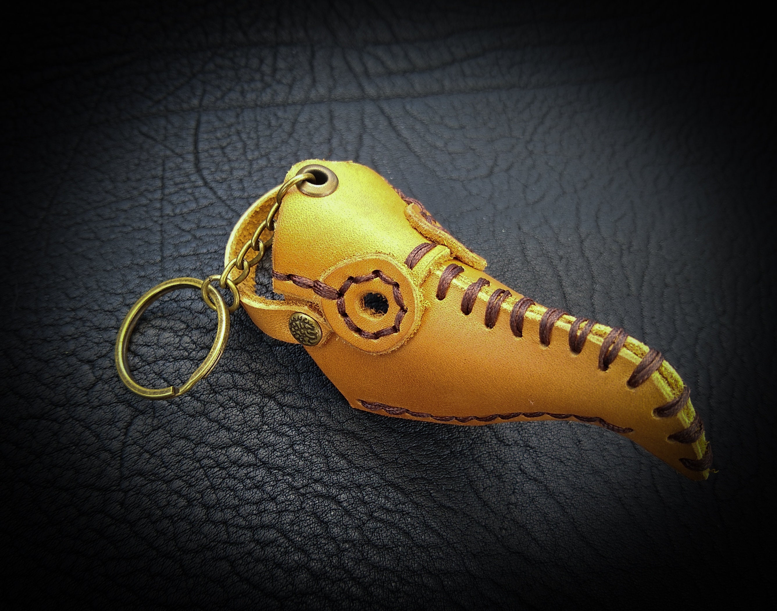Leather Plague Doctor Dr Keychain Horror Gift Steampunk | Etsy