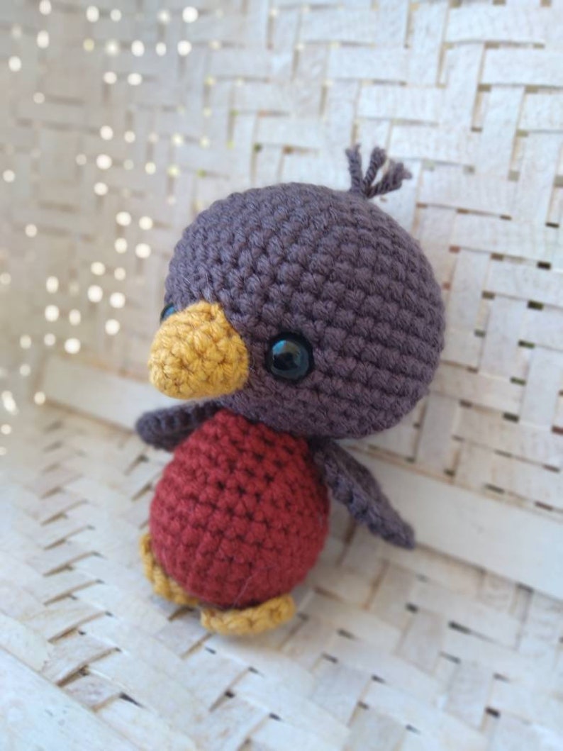 Crocheted Amigurumi Robin Bird Stuffed Animal Stuffed Animal Robin - Etsy