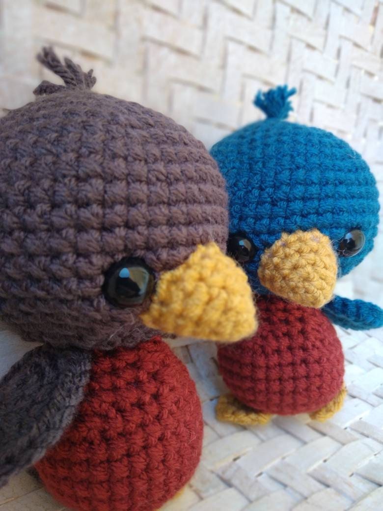 Crocheted Amigurumi Robin Bird Stuffed Animal Stuffed Animal Robin - Etsy