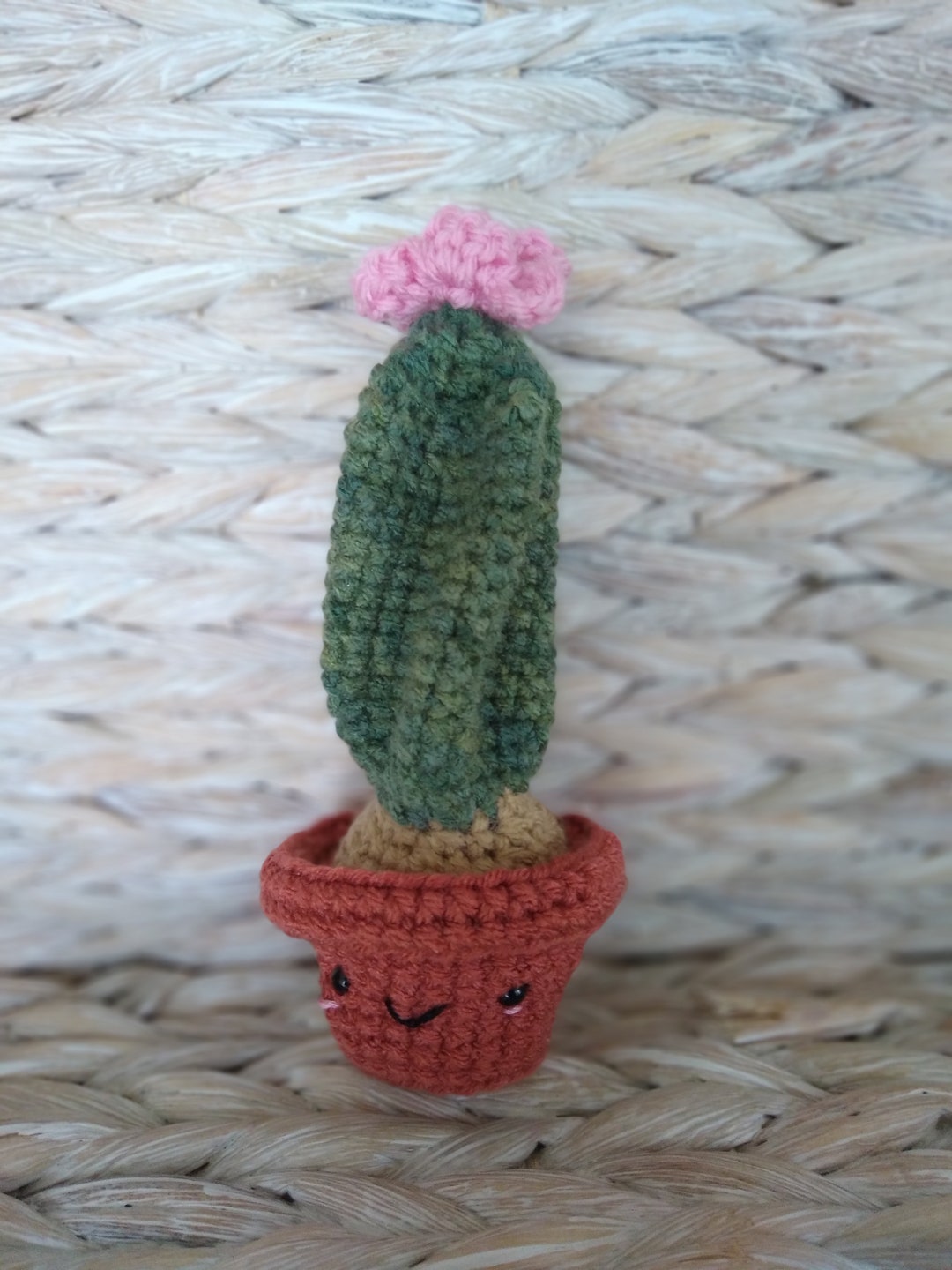 Cactus Crocheted Stuffed Toy Amigurumi Smiling Face Cactus Stuffed ...