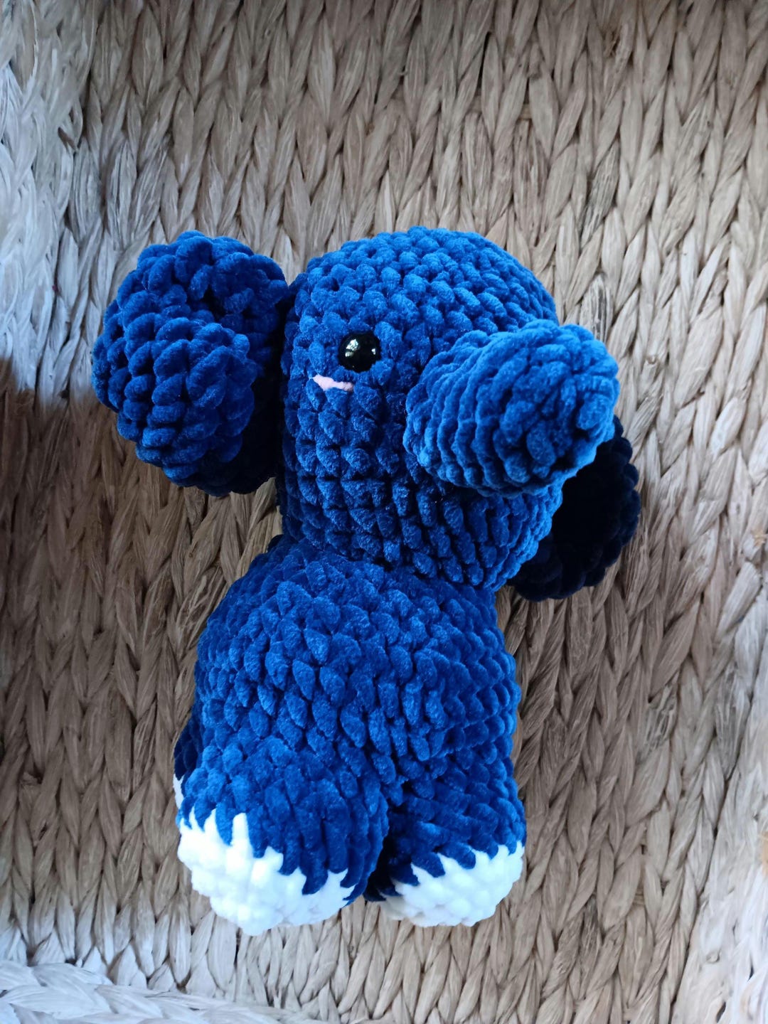 Cuddly Blue Plushie Elephant Buddy Soft Crocheted Elephant Crocheted ...