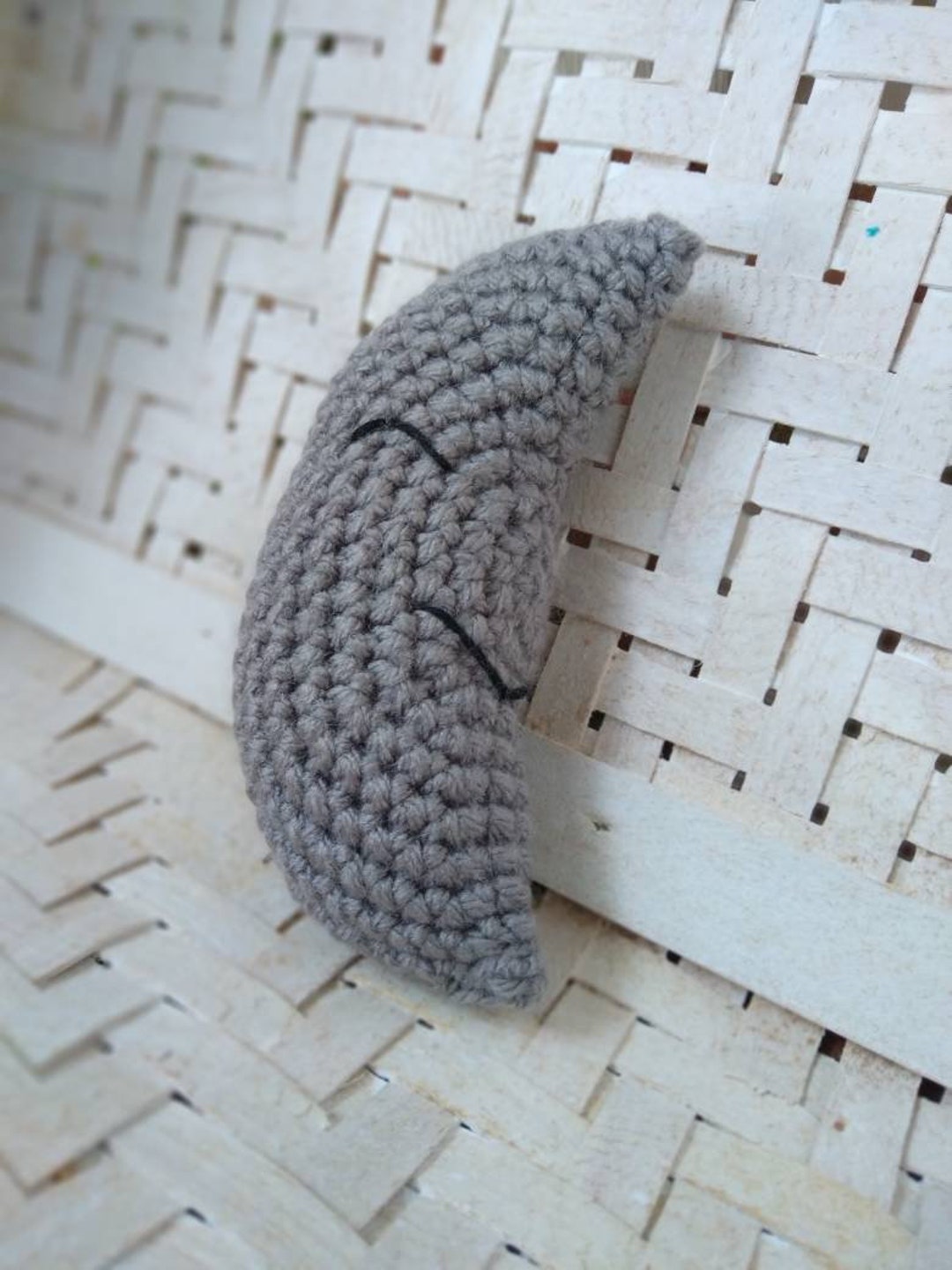 Nighttime Crocheted Amigurumi Stuffed Moon Moonshine Moon Crocheted ...