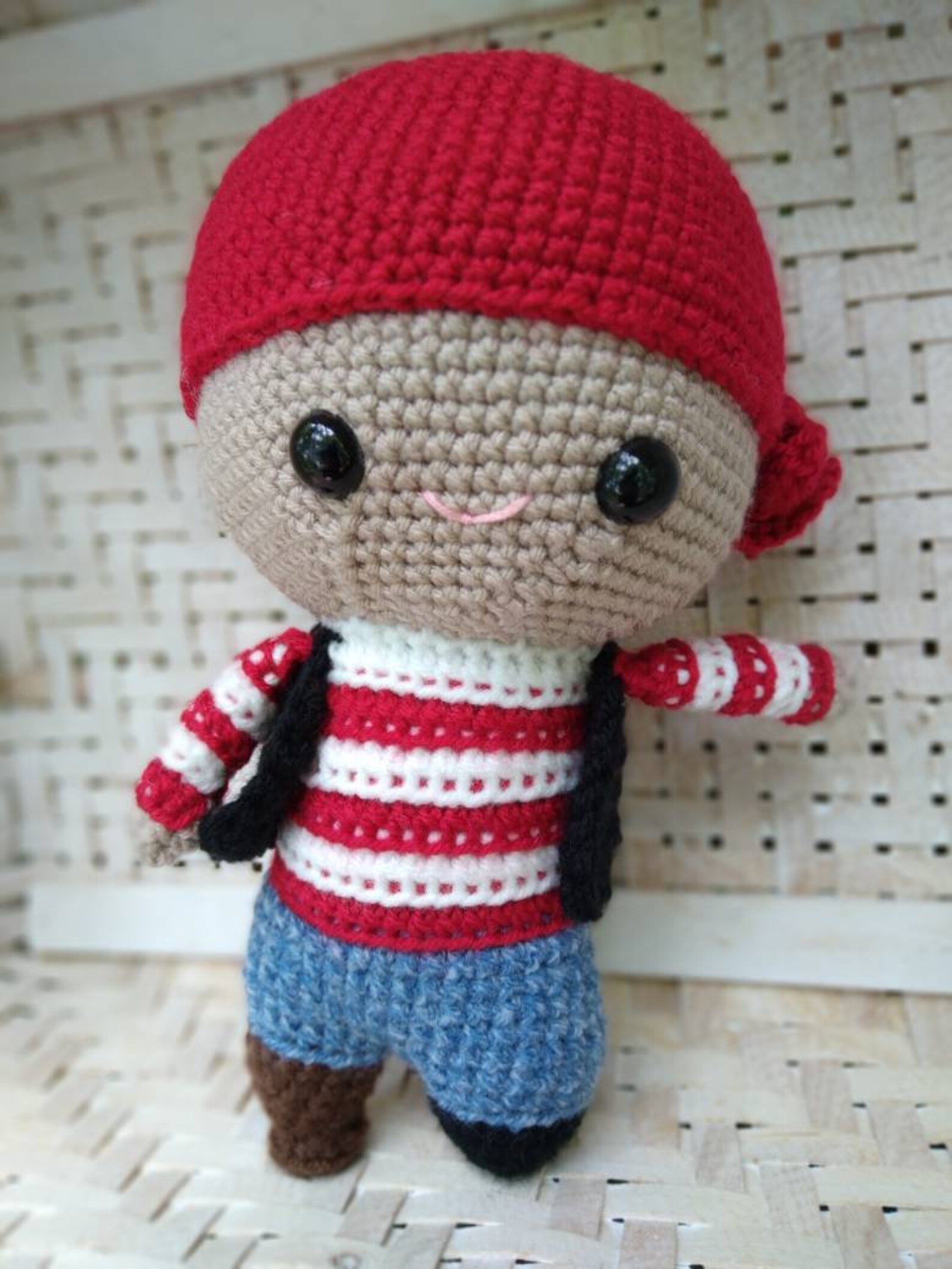 Crocheted Pirate Doll Swashbuckling Pegleg Pirate Doll Pirate Doll ...