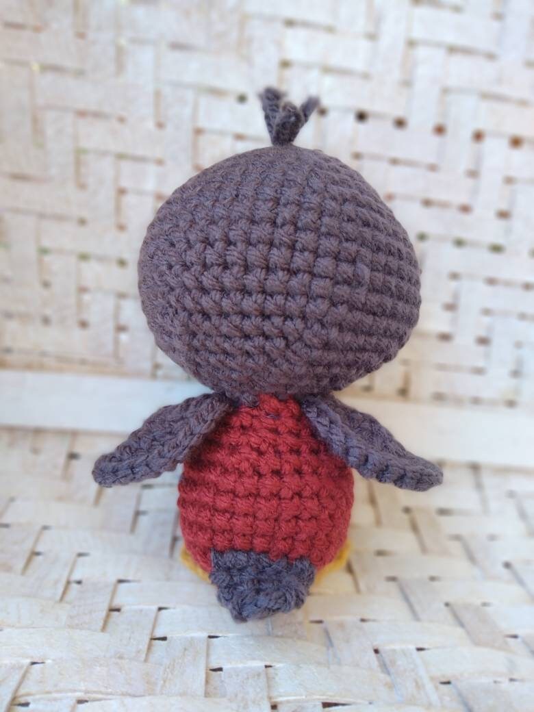 Crocheted Amigurumi Robin Bird Stuffed Animal Stuffed Animal Robin - Etsy
