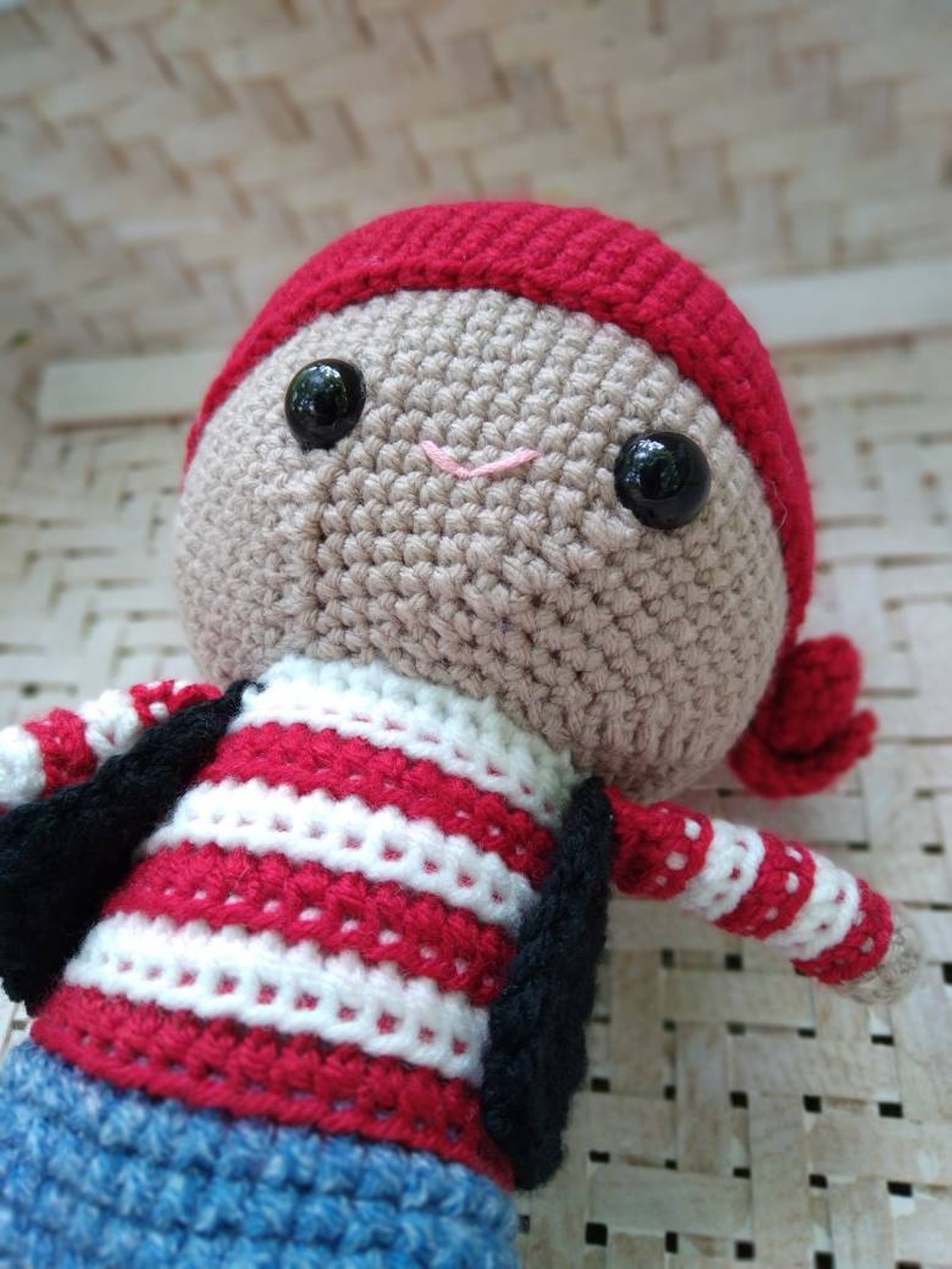 Crocheted Pirate Doll Swashbuckling Pegleg Pirate Doll Pirate Doll ...