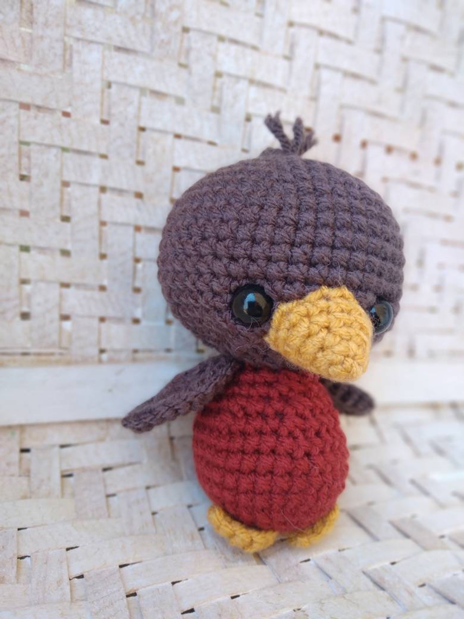 Crocheted Amigurumi Robin Bird Stuffed Animal Stuffed Animal Robin - Etsy