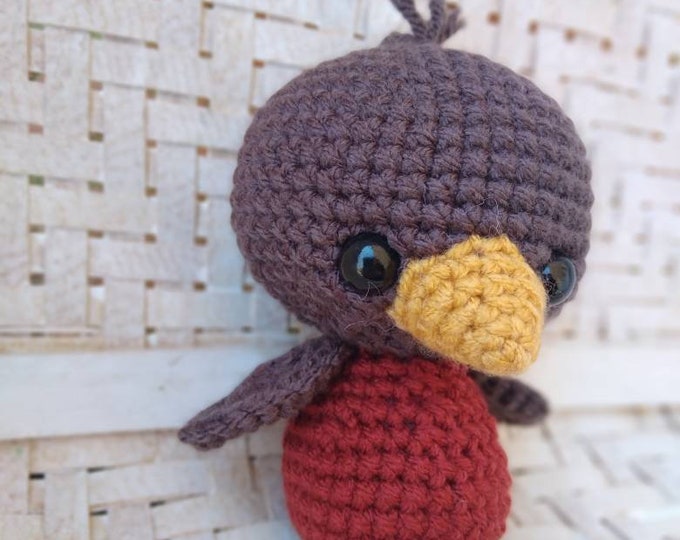 Crocheted Amigurumi Robin Bird Stuffed Animal Stuffed Animal Robin - Etsy