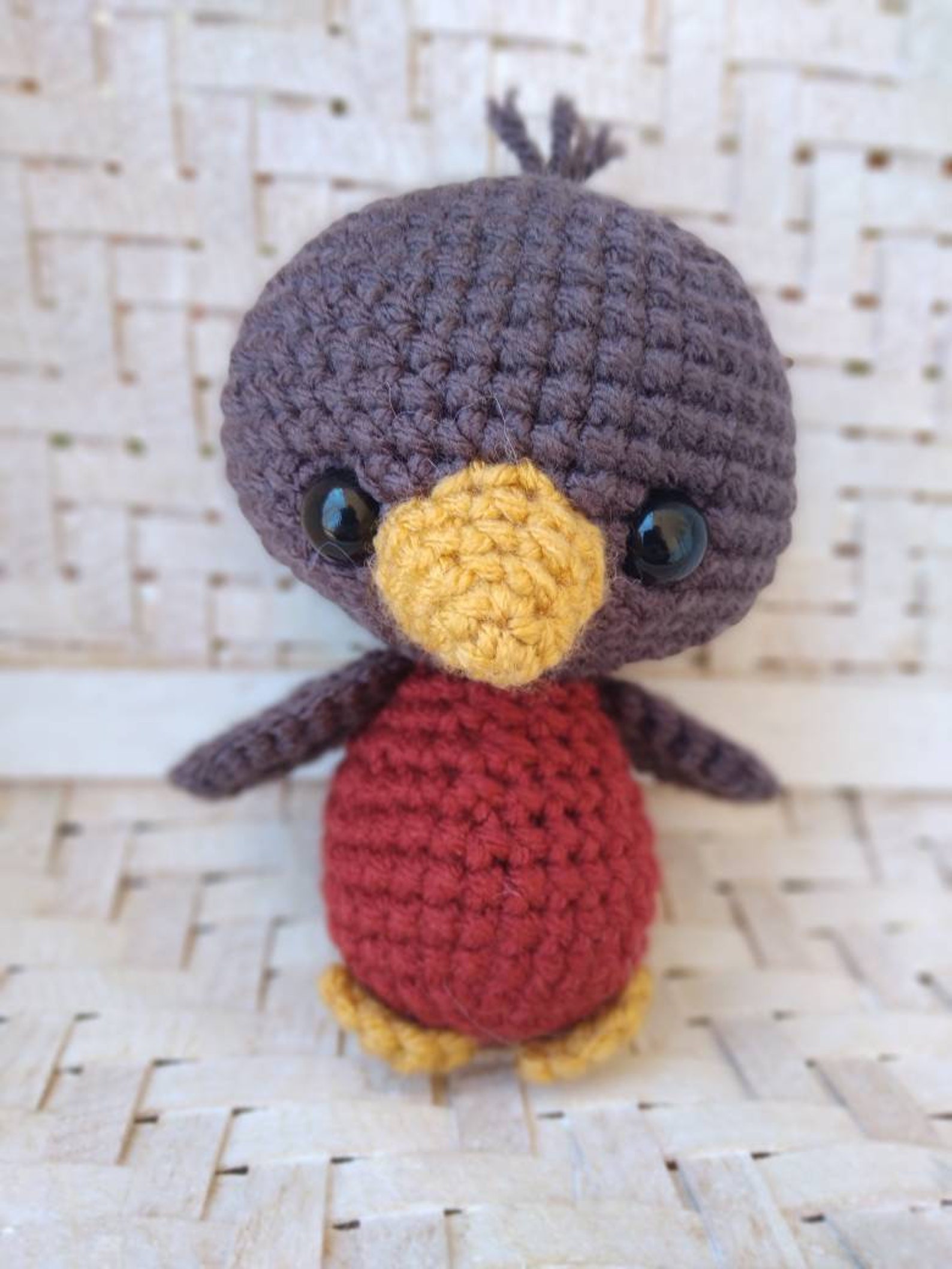 Crocheted Amigurumi Robin Bird Stuffed Animal Stuffed Animal Robin - Etsy