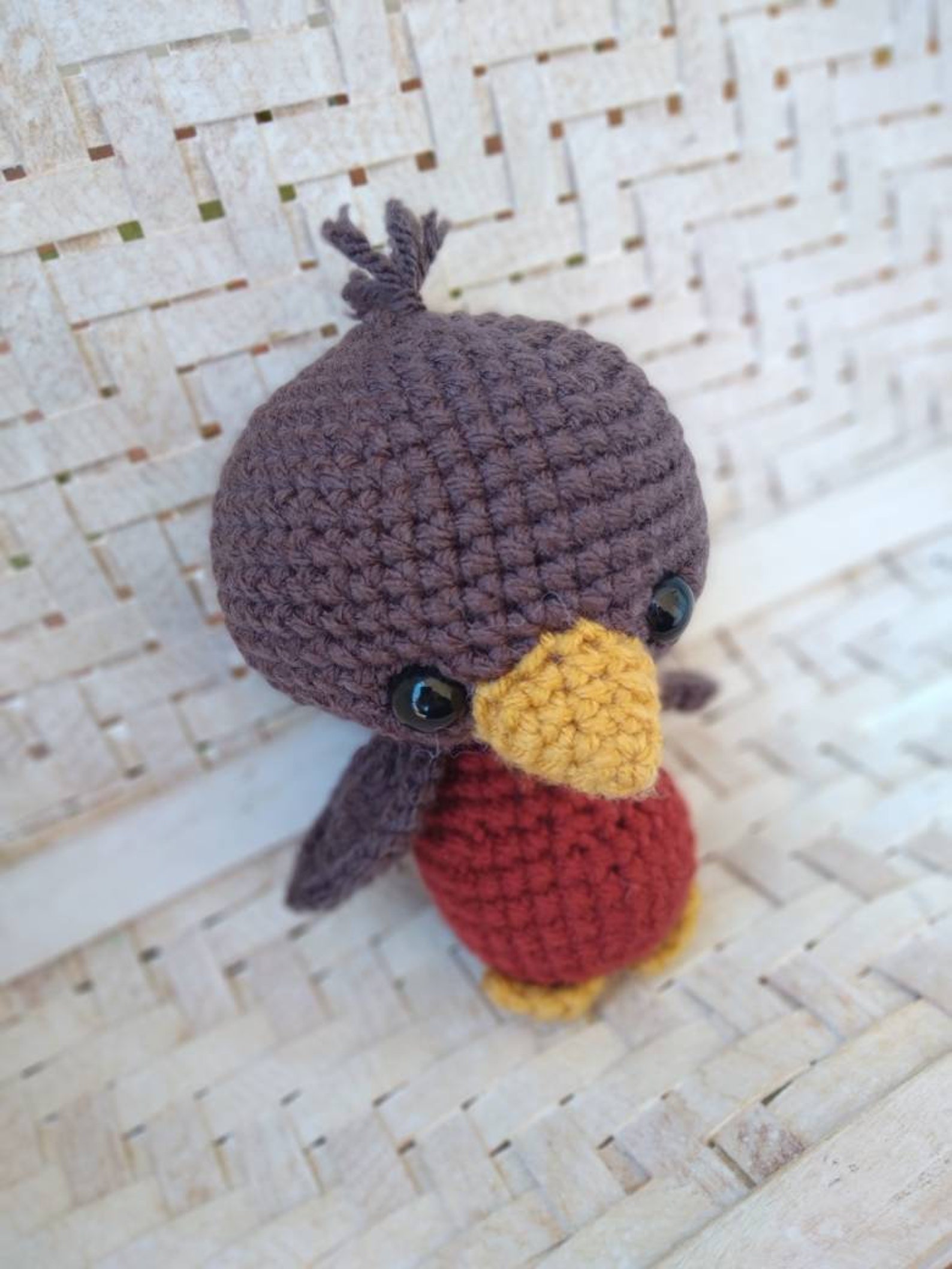 Crocheted Amigurumi Robin Bird Stuffed Animal Stuffed Animal Robin - Etsy