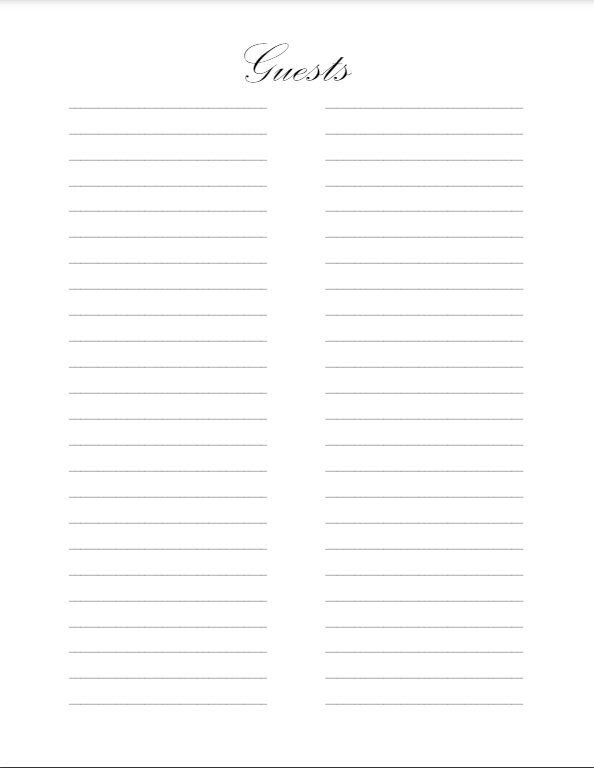 Guest Book Signature Page for Funeral Service - Etsy