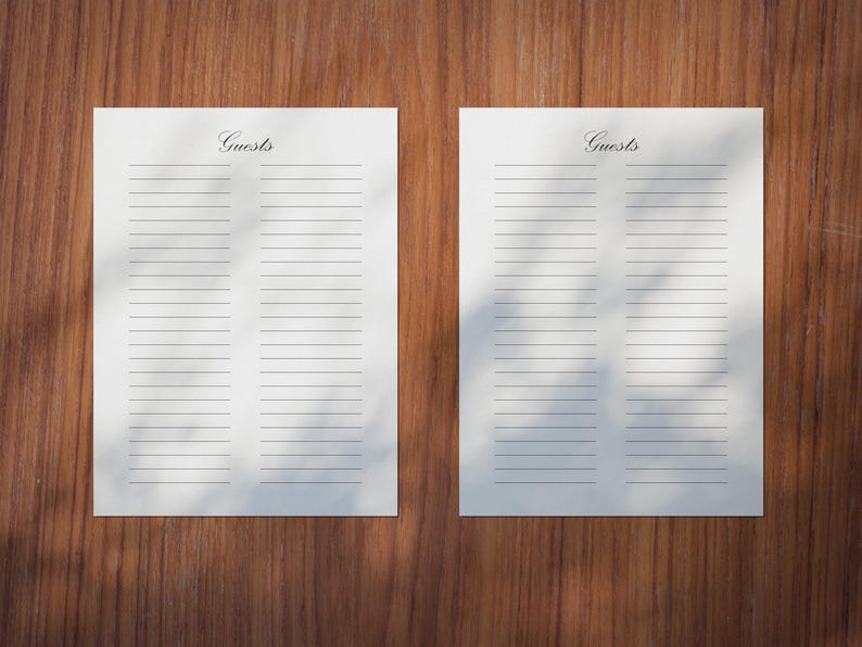 Guest Book Signature Page for Funeral Service - Etsy