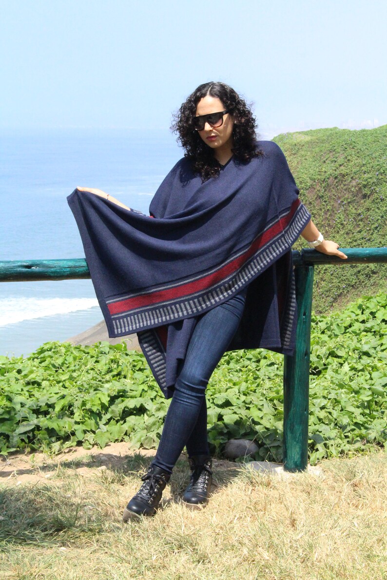 Alpaca Wool Ruana Cloak. Valentine Day Gift to Her. - Etsy