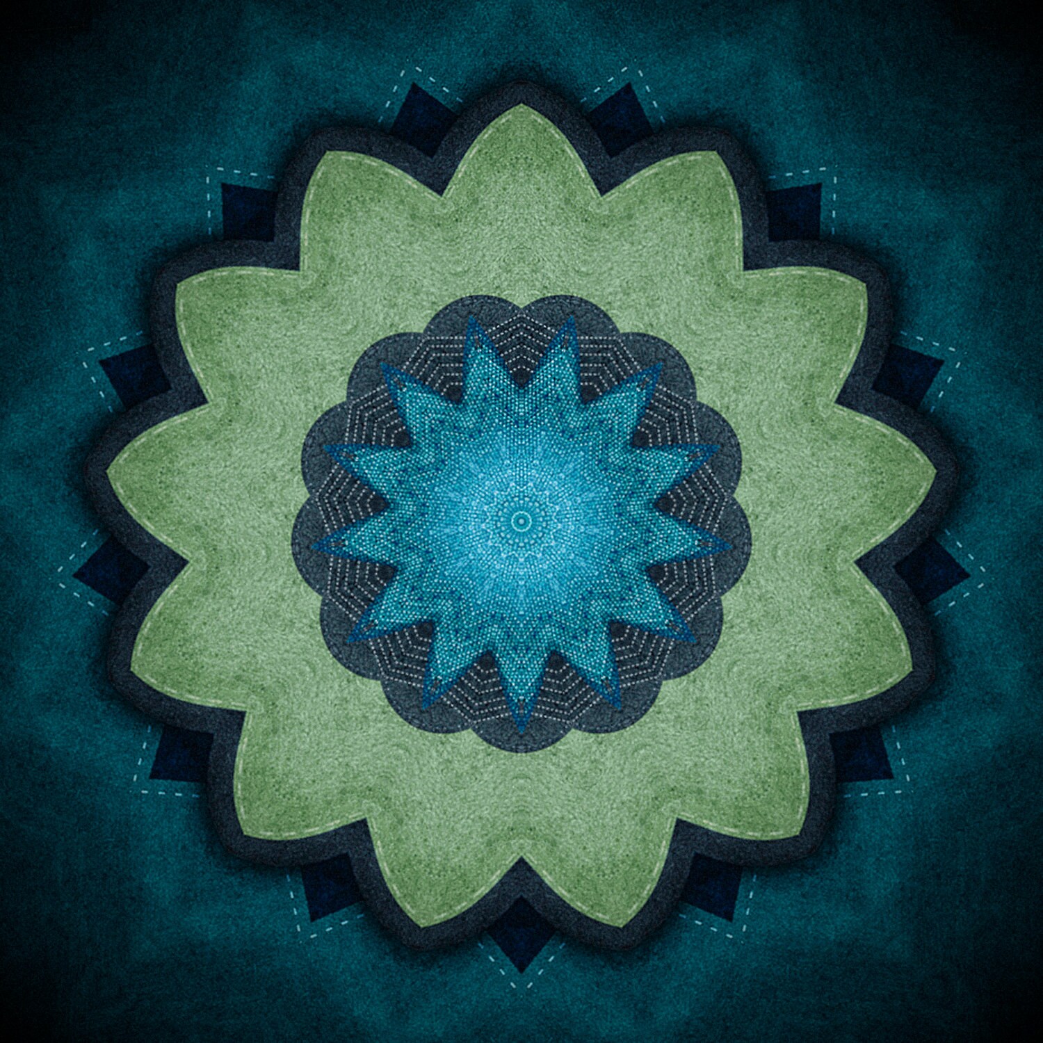 Vintage Modern Threadful Art Deco Pattern Tile Coaster Set of - Etsy