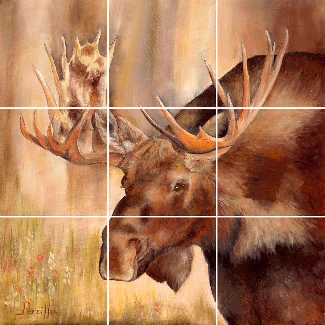 Moose Tile Mural Painting Back Splash Kitchen Home Decor Art - Etsy