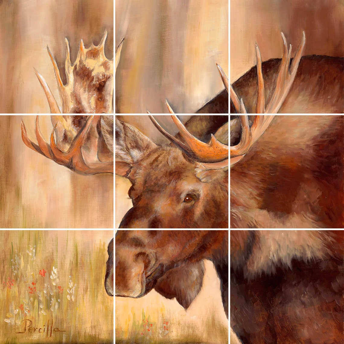 Moose Tile Mural Painting Back Splash Kitchen Home Decor Art - Etsy