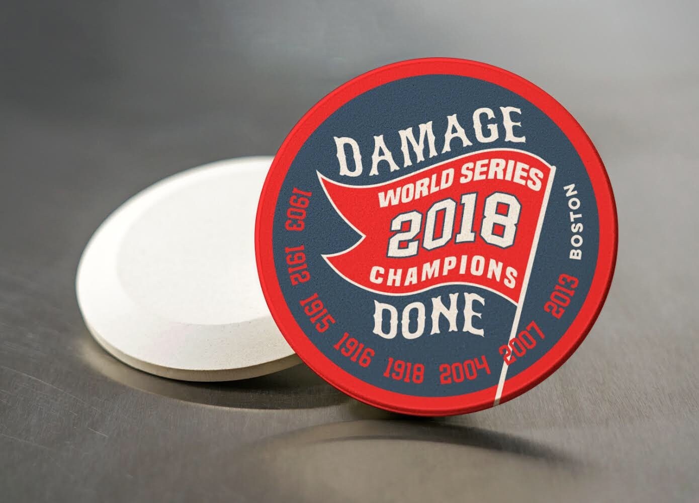 Boston Red Sox Car Coasters 2018 World Series Baseball | Etsy