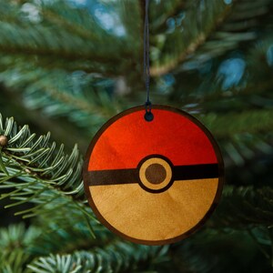 Personalized Pokemon Pokeball Wood Ornament for Pokemon Loving Fans - Etsy