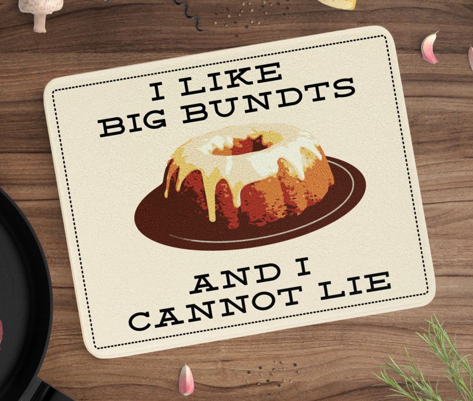 Custom Cutting Board Bundt Cake Meme Glass Cuttingboard | Etsy