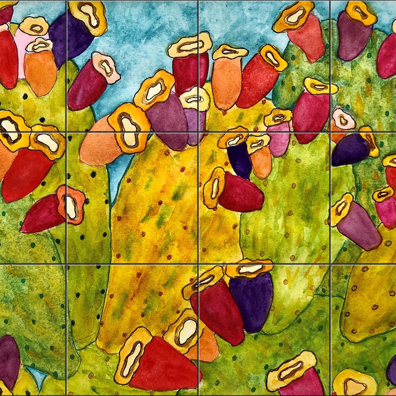 Cactus Mural - Etsy