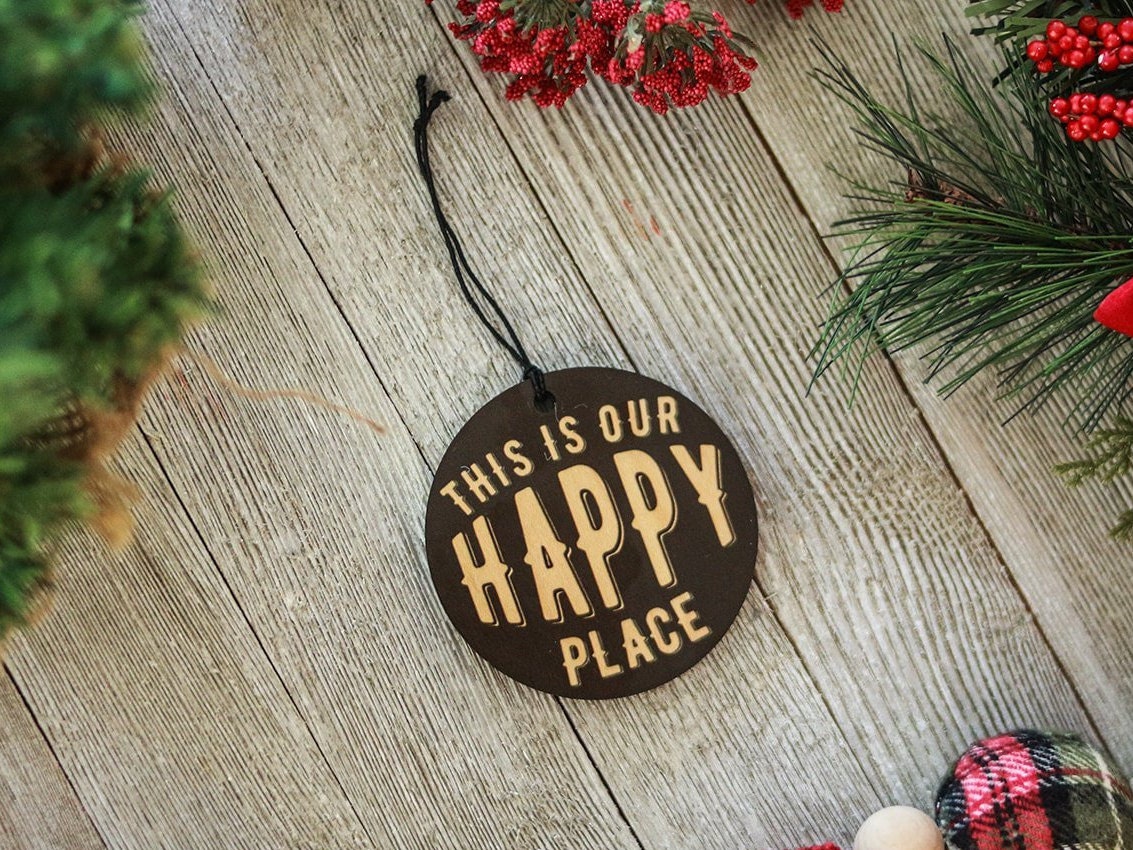 This is Our Happy Place Wood Christmas Ornament Funny Best | Etsy