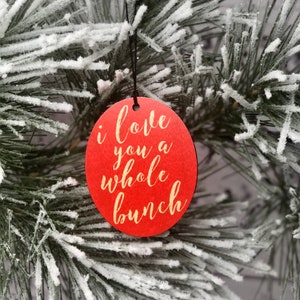 I Love You A Whole Bunch Oval Wooden Personalized Ornament, Gift Tag ...