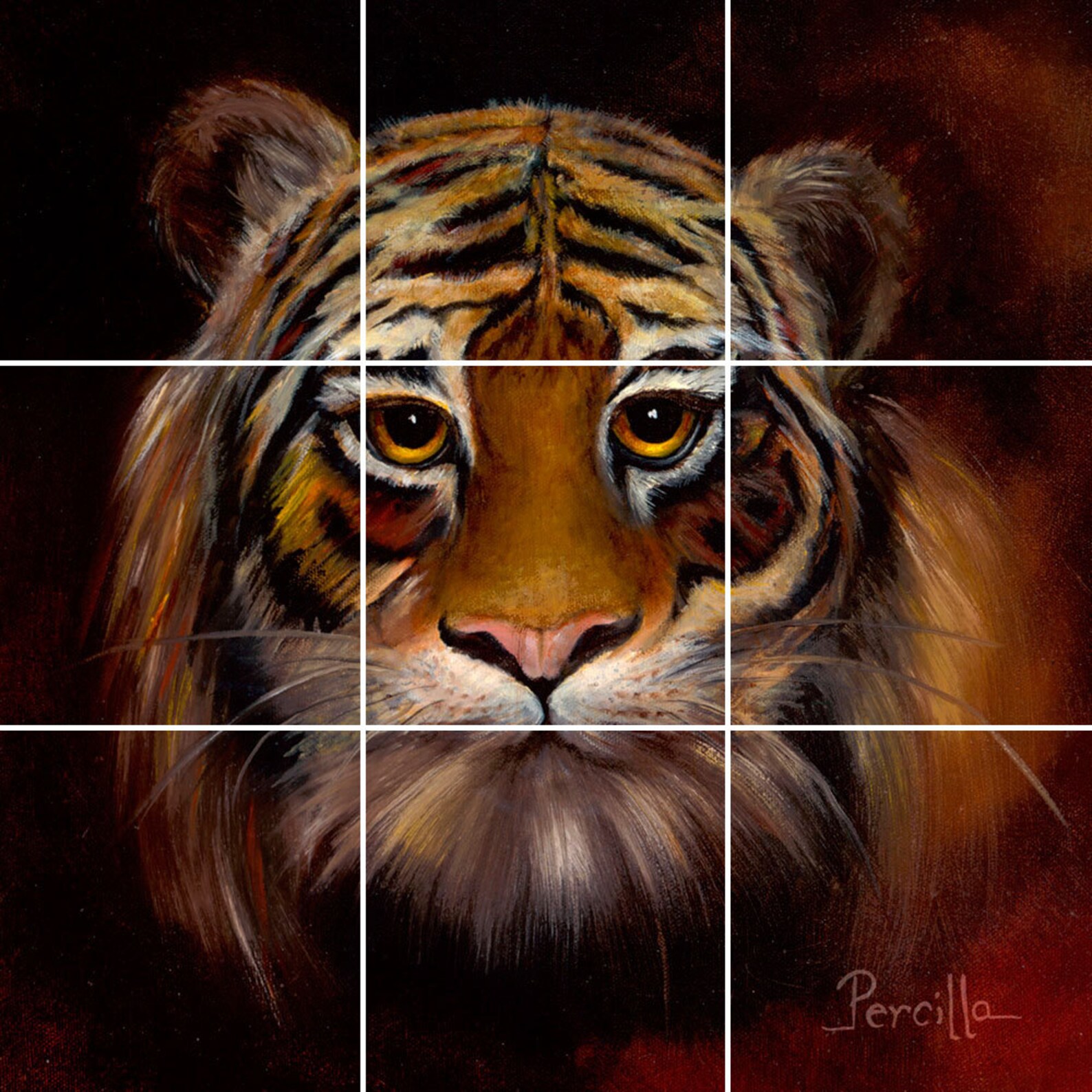 Tiger Tile Mural Painting Back Splash Kitchen Home Decor Art - Etsy