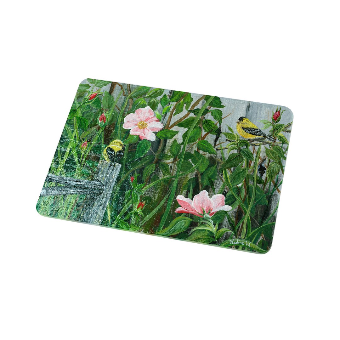 Two Birds by Nadine Warner Kitchen Cutting Board, Country, Dishwasher ...