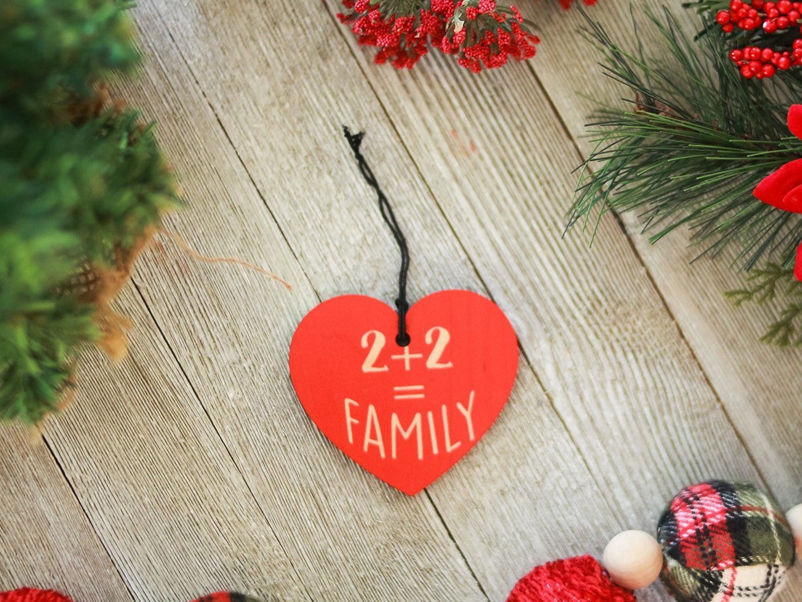 Personalized Addition Family Wood Christmas Ornament - Etsy