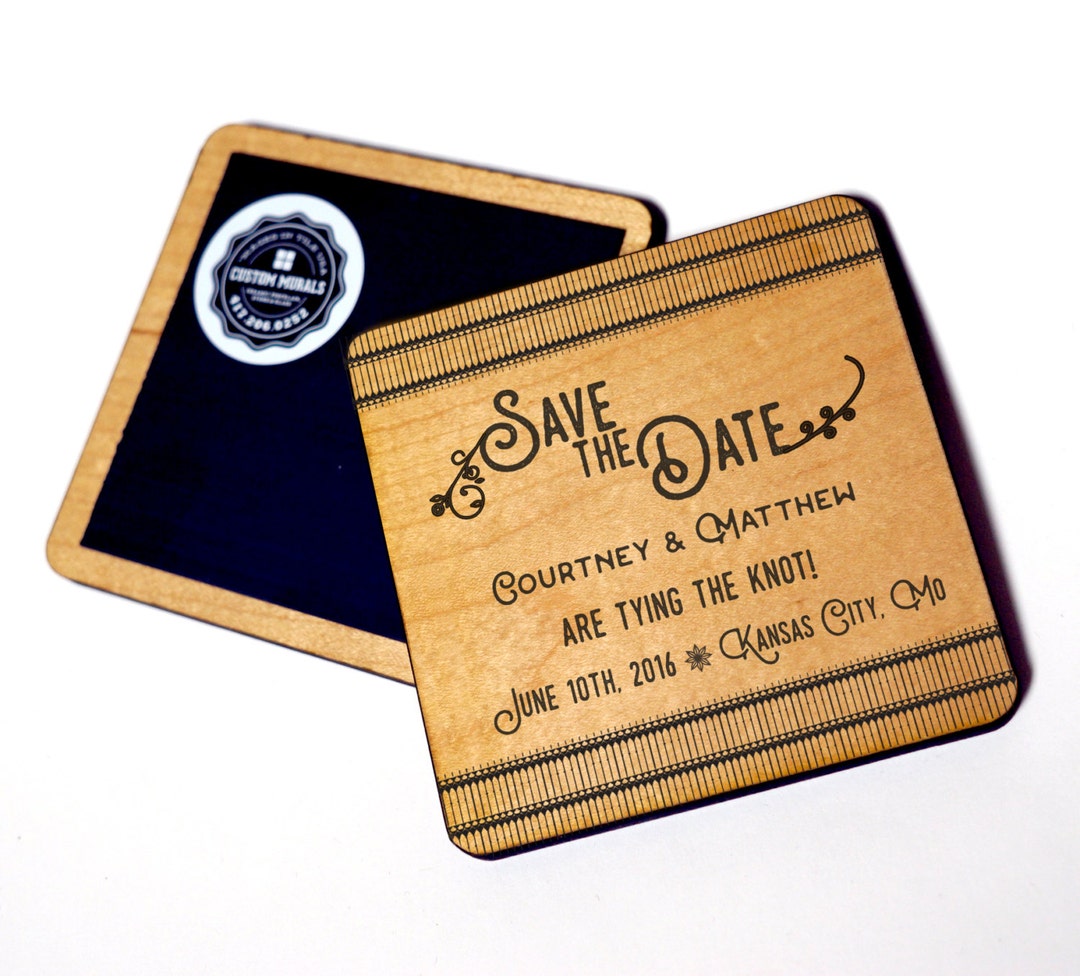 Save the Date Wedding Invitation Invitations Magnet Coaster Magnets - Etsy