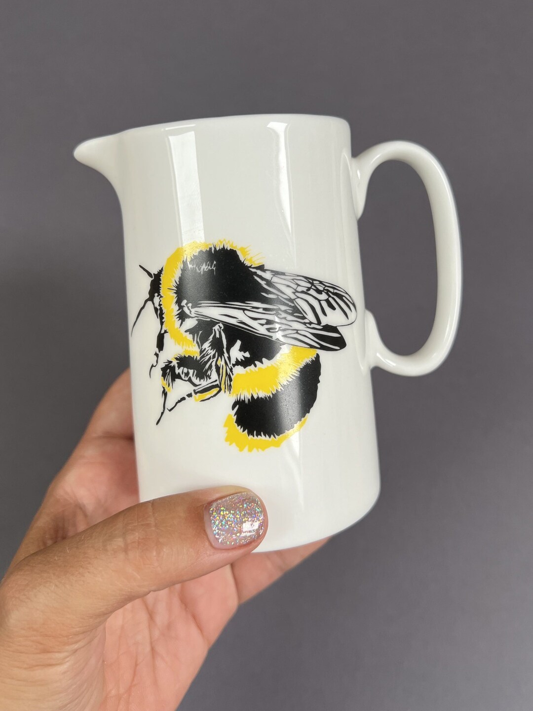 Bumble Bee Jug - Bee Gift - 1/2 Pint Jug - Fine Bone China - Small Gift ...