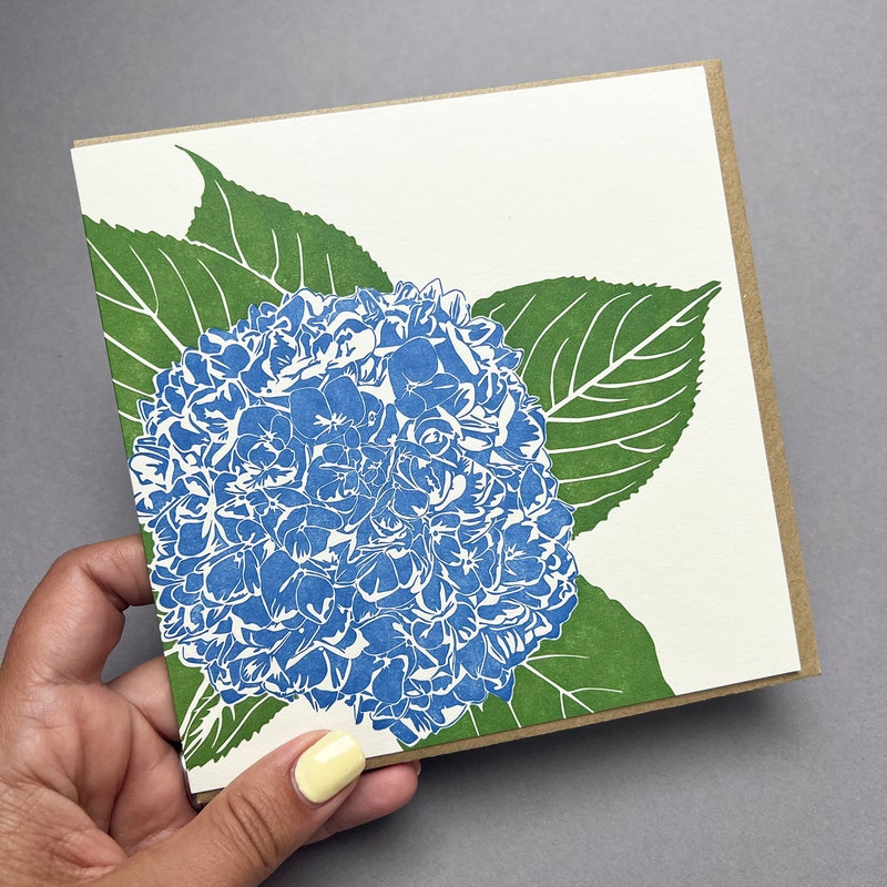 Green Hydrangea Cards - Etsy UK