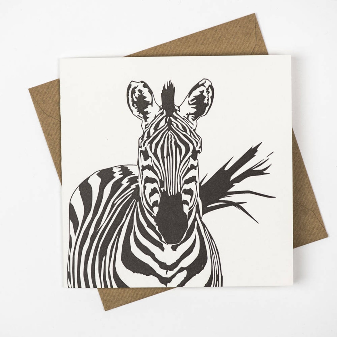 Thank You Card - Zebra Print Card - Luxury Cards - Animal Card - Kids ...