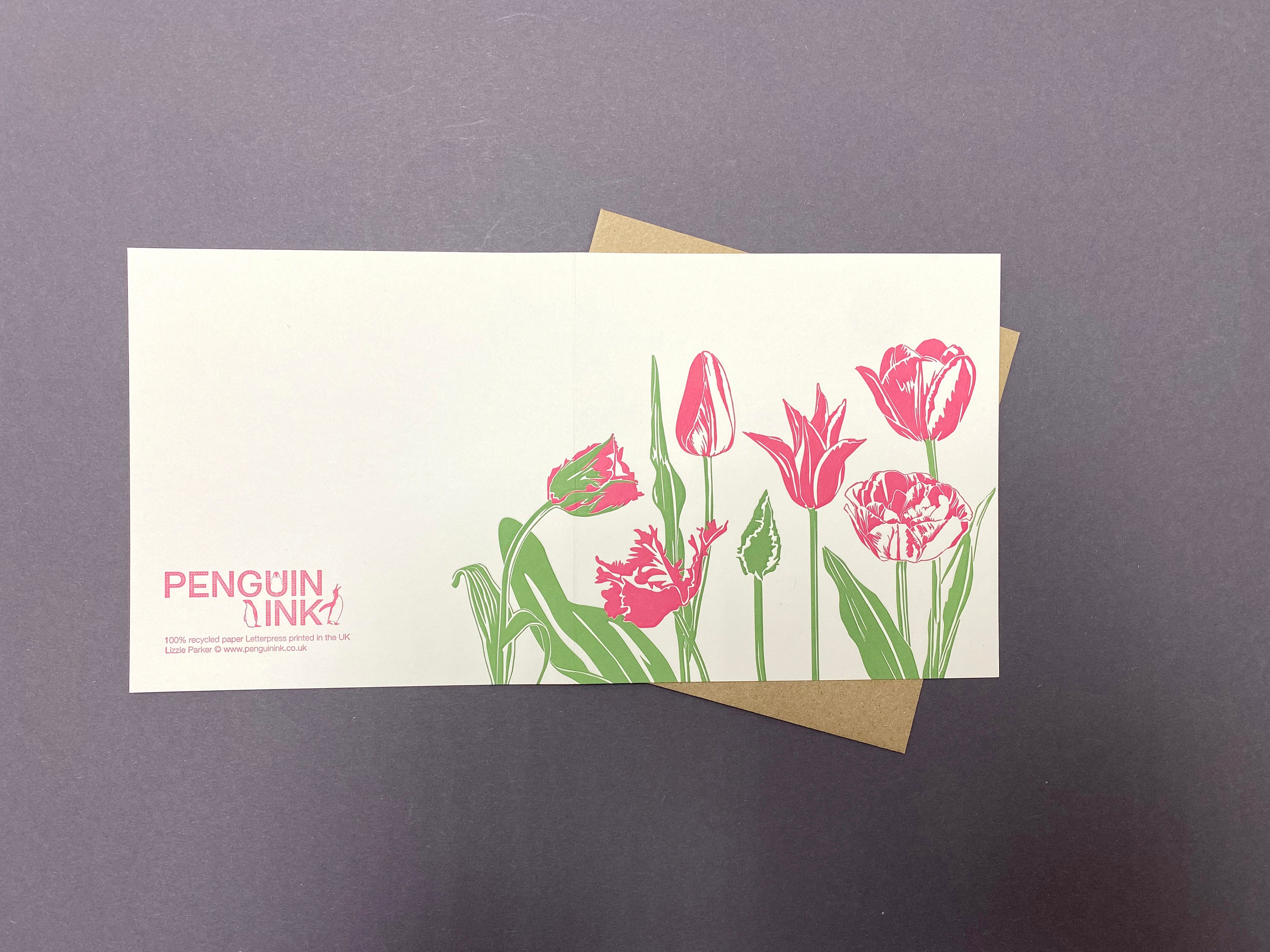 Tulip Card Contemporary Tulips Card Spring Flower Card - Etsy