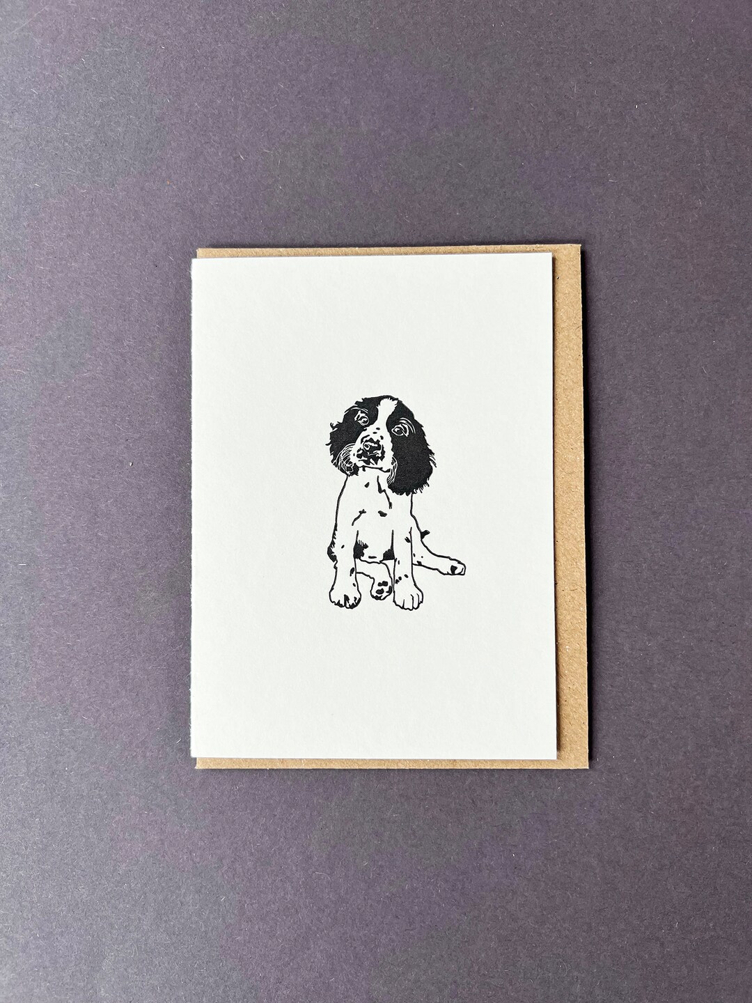 Springer Spaniel Card - Dog Thank You Cards - Letterpress Note Cards ...
