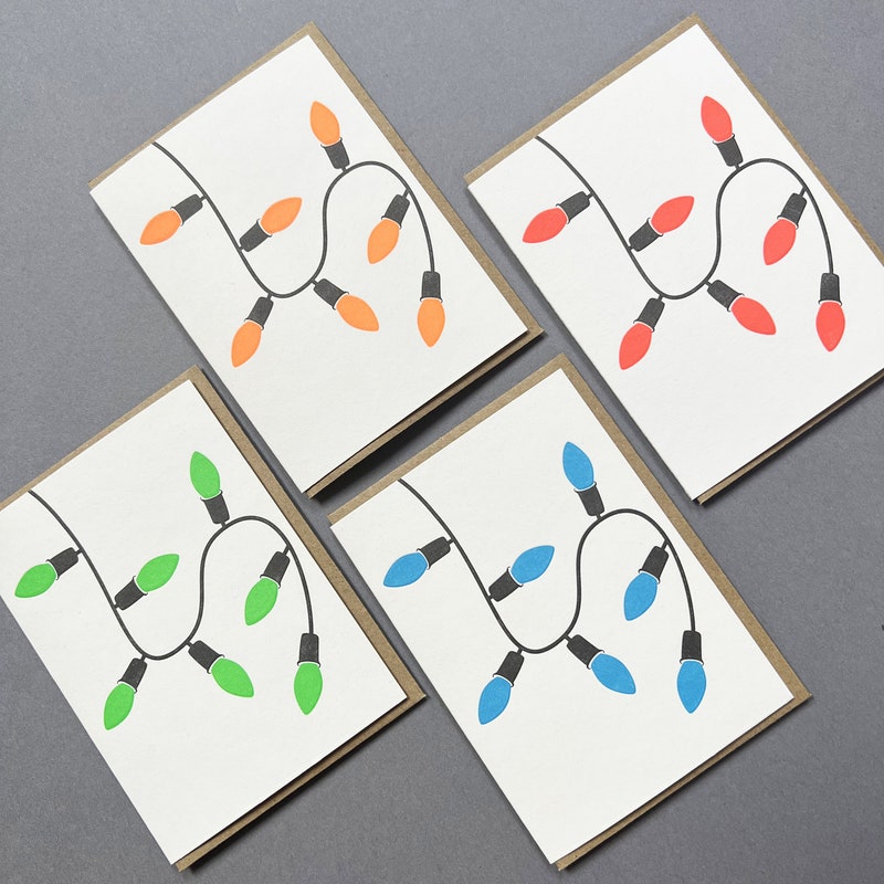 Neon Christmas Cards - Etsy