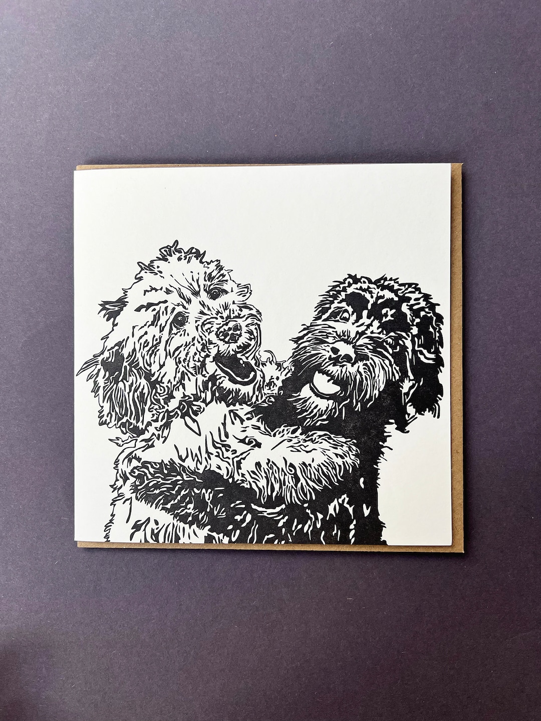 Cockapoo Cuddle Card - Birthday Card - Letterpress Cards - Cockapoo ...