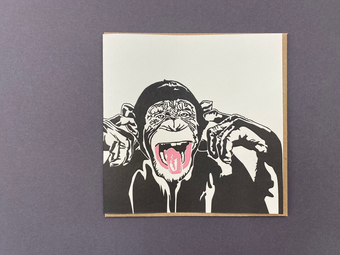 Cheeky Chimpanzee Card - Safari Animals - Birthday - Thank You Cards ...