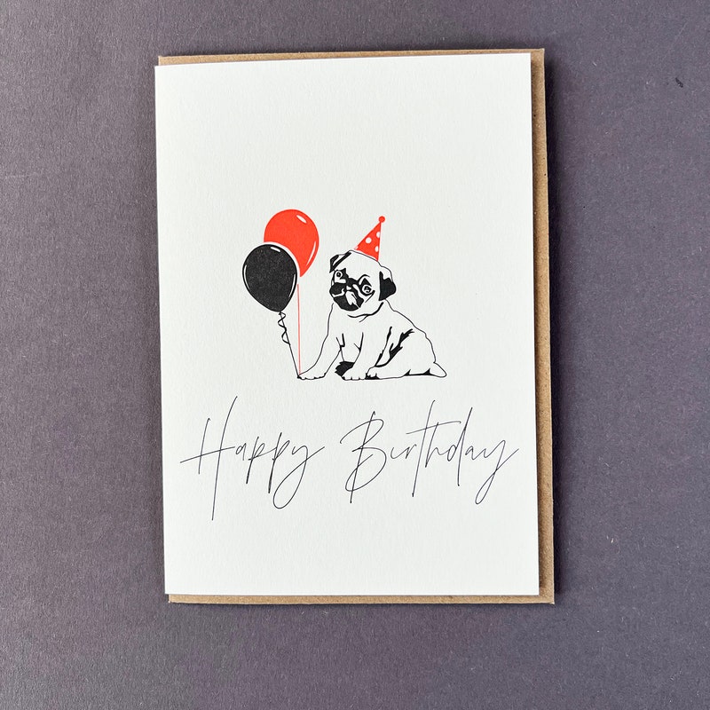 Pug Card - Etsy