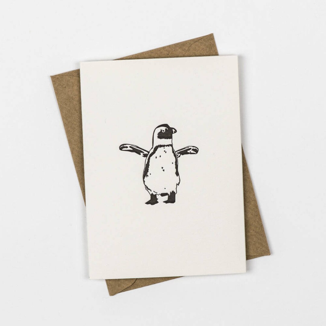 African Penguin Congratulations Card African Penguin Card Birthday Note ...