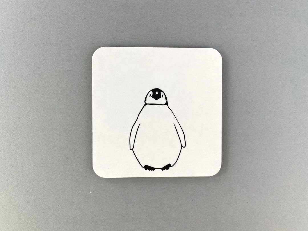 Penguin Coaster - Cute Baby Penguin - Baby Emperor Penguin - Tea ...