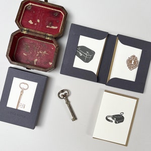 Key Greetings Card - New Home - Lock and Key - Letterpress - Thank You ...