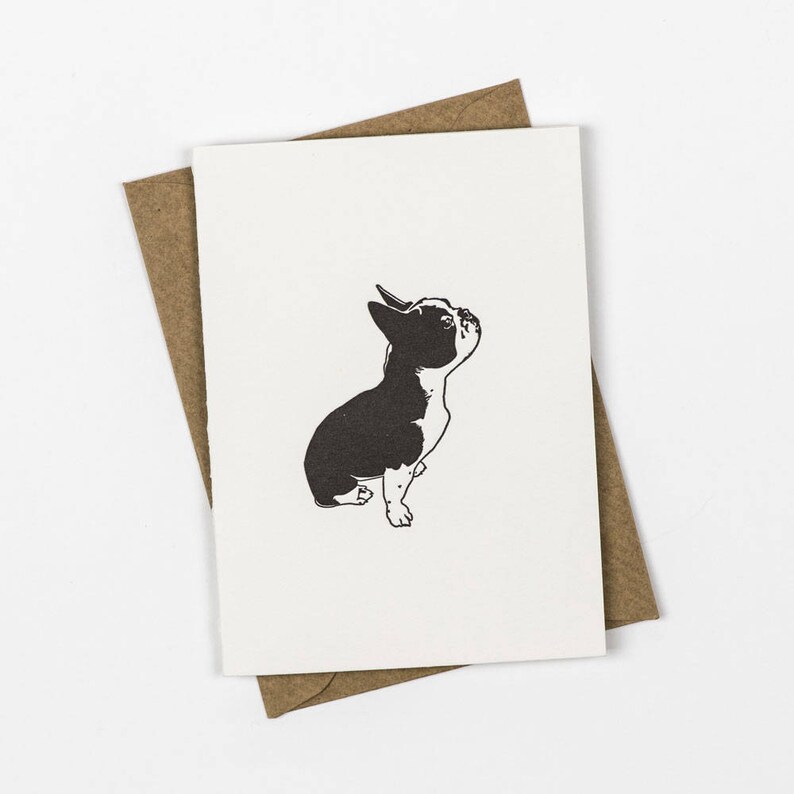 French Bulldog Card Frenchie Card Thank You Cards | Etsy