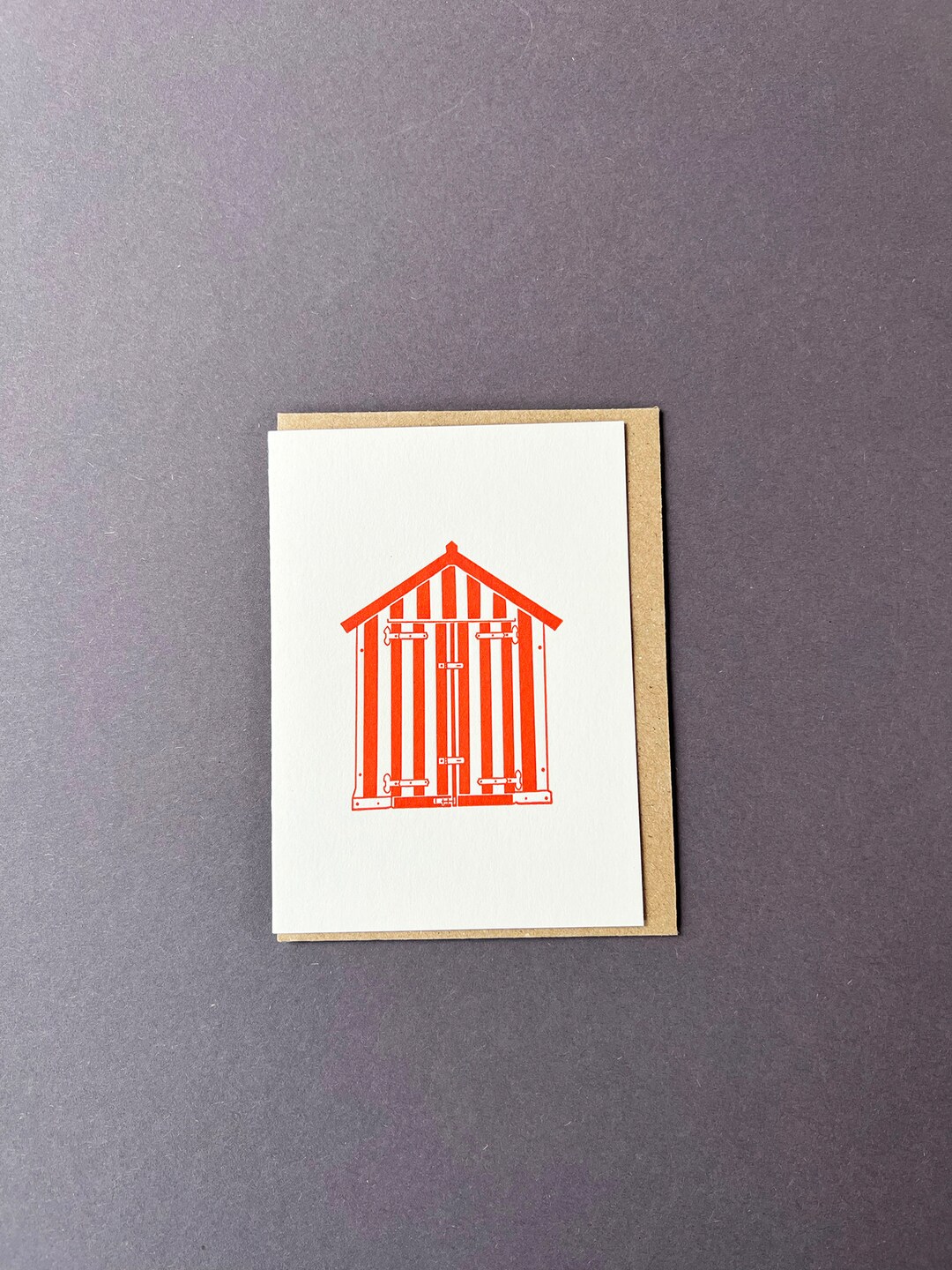 Beach Hut Letterpress Notecard Set: Seaside Thank You Cards - Etsy