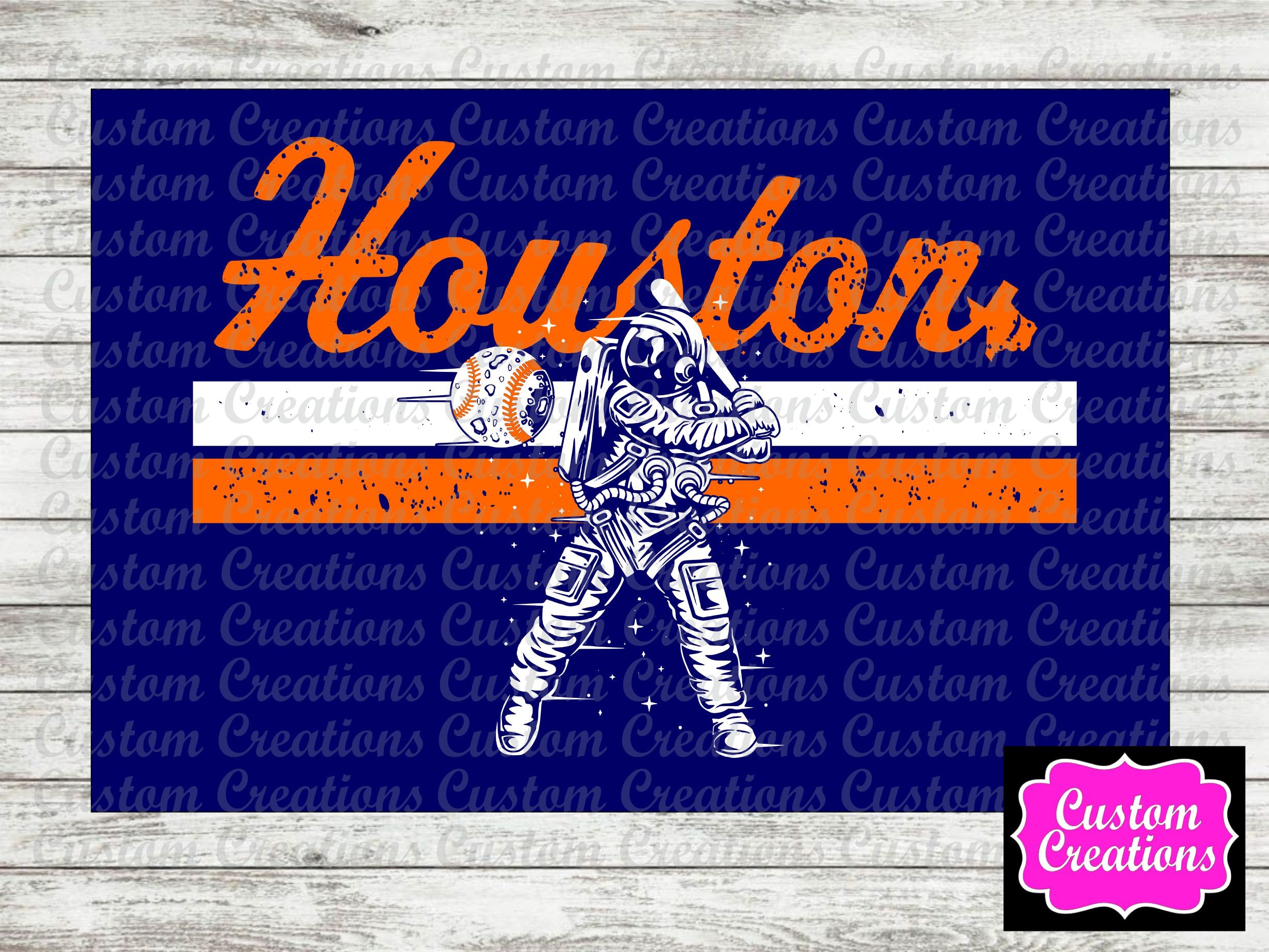 HOUSTON Baseball Astronaut - Svg, Png, Instant Download, Sublimation ...