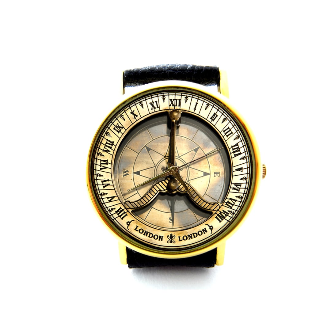 Compass Leather Watch, Vintage Compass Watch, Antique Compass Watch ...