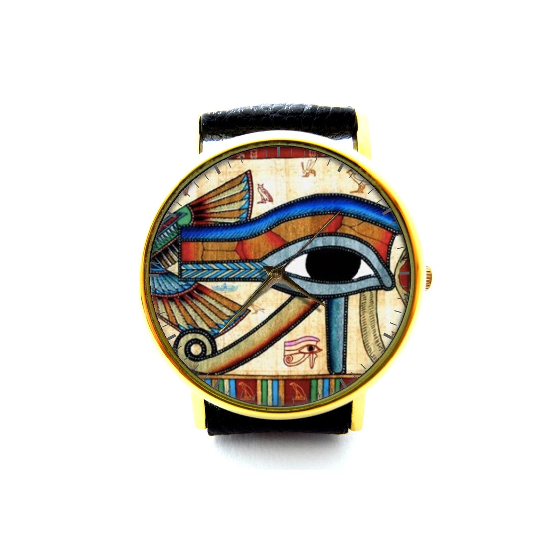 Ancient Egyptian Eye of Horus Leather Watch, Eye of Horus Ladies Watch ...