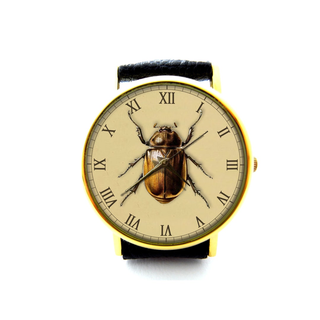 Vintage Beetle Leather Watch, Beetle Watch, Gift Ideas, Birthday Gift ...