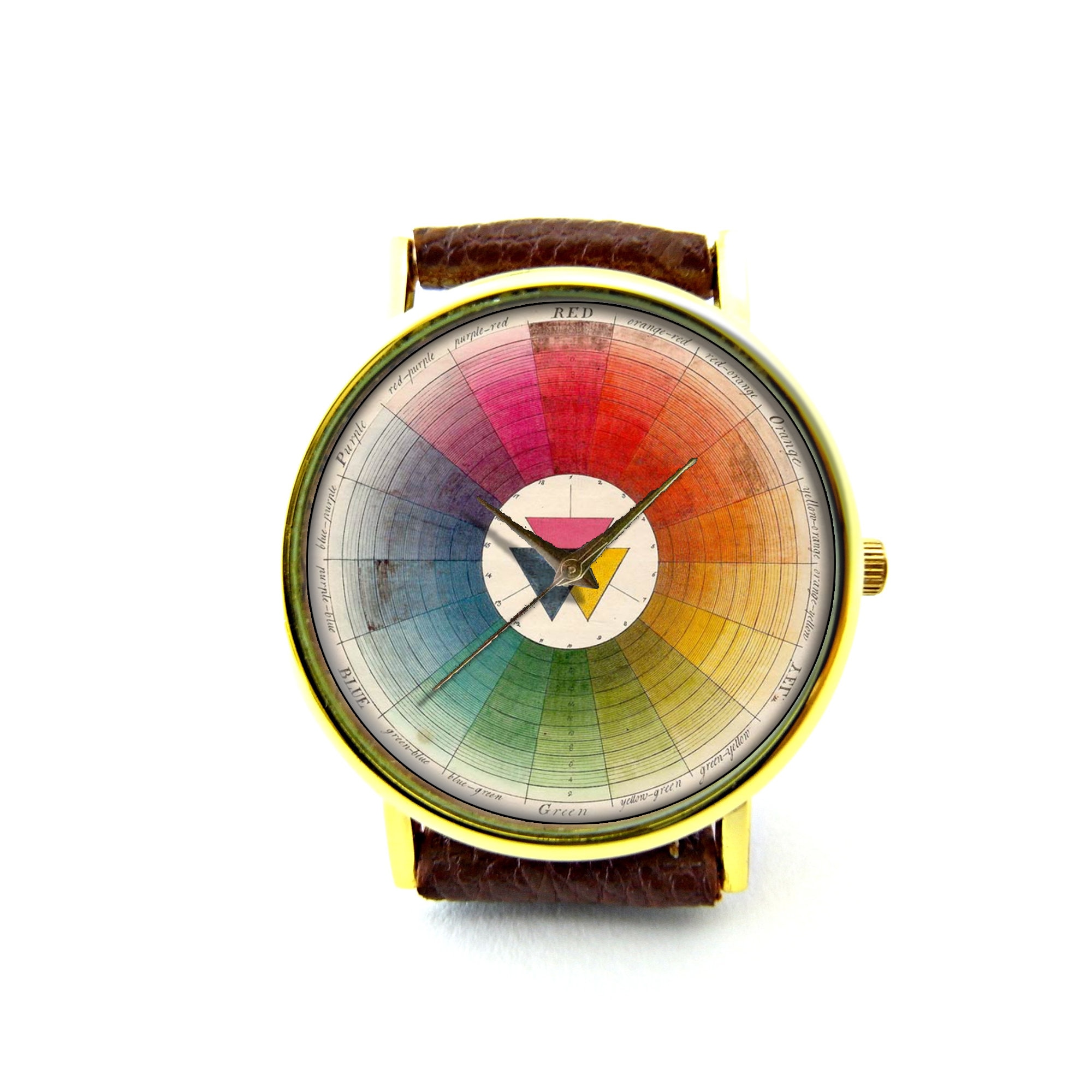 Vintage Color Wheel Leather Watch Color Wheel Color Wheel - Etsy