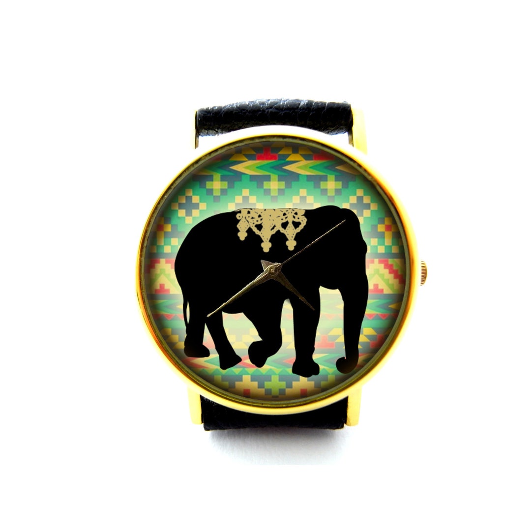 Elephant Leather Watch, Vintage Elephant Watch, Unisex Watch, Ladies ...