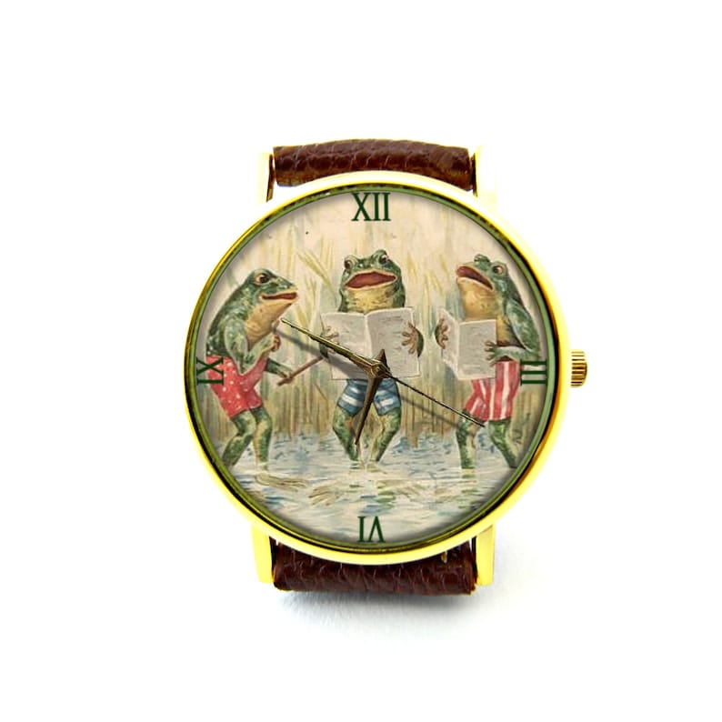 Frog Singing Leather Watch Frog Music Ladies Watch Unisex - Etsy